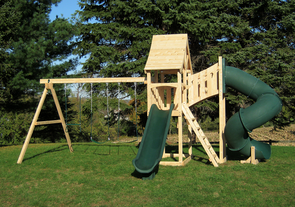 Cedar Swing Sets - The Havendale Deluxe Play Set